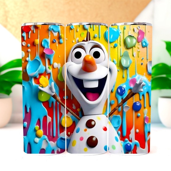 Dining | Olaf From Frozen Custom 2oz Tumbler With Slide And Straw ...